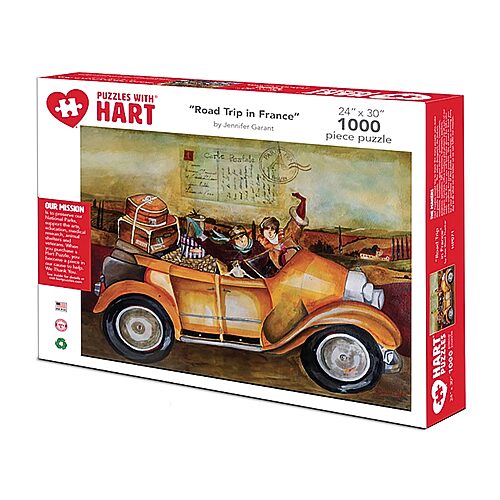 Hart Puzzles Road Trip In France By Jennifer Garant  24 X 30 1000 Piece Puzzle  One Size