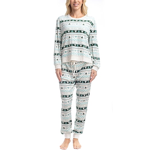 Click here for Muk Luks Mountain Vibes Pj Set - Christmas Fairisl... prices