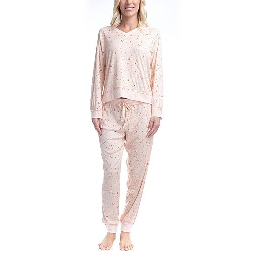 Click here for Ocean Pacific Sandy Sundown L/S Pj Set - Peach Cel... prices