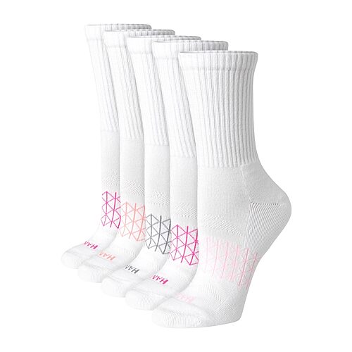 Click here for Hanes Absolute Active Heel Tab Womens 5 Pair Crew... prices