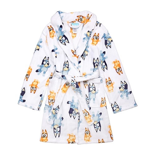 Click here for Girls Plush Long Sleeve Knee Length Bluey Robe  8... prices