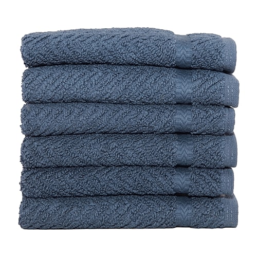 Linum 6pc. Herringbone Washcloths Set