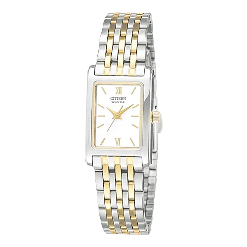 Click here for Citizen Womens Rectangular Two-Tone Stainless Stee... prices