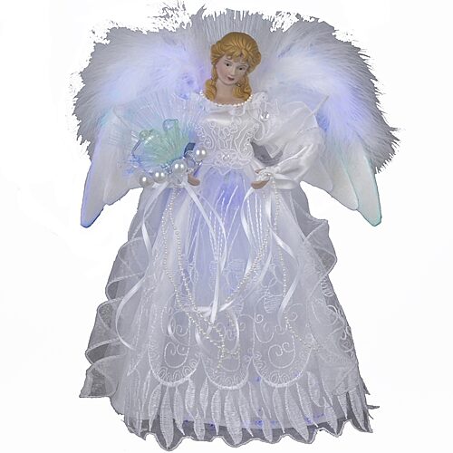 Click here for Kurt Adler 12 Fiber-Optic White and Silver Angel L... prices
