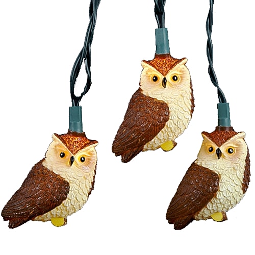 Click here for Kurt Adler UL 10-Light Brown Owl Light Set  One Si... prices