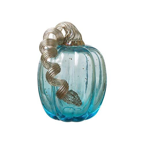 Click here for Glitzhome Blue Glass Pumpkin Thanksgiving Tabletop... prices
