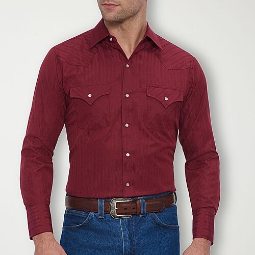Click here for Ely Cattleman Tonal Snap Front Mens Long Sleeve Cl... prices