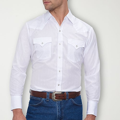 Click here for Ely Cattleman Tonal Snap Front Mens Long Sleeve Cl... prices