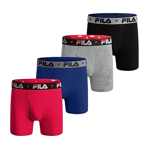 Click here for FILA Stretch Fly Mens 4 Pack Boxer Briefs Fm312bxc... prices