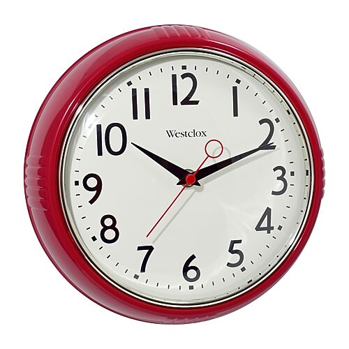 Click here for Westclox 9.5 Red Retro Convex Glass Lens Wall Cloc... prices