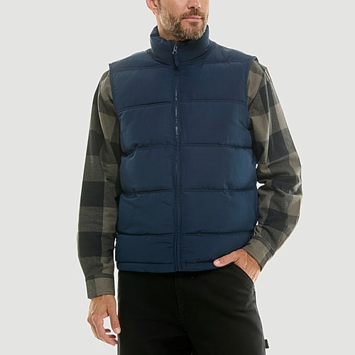 Click here for Hallstatt Mens Midweight Puffer Vest  Large  Blue prices