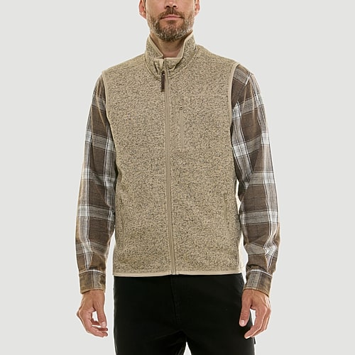 Click here for Hallstatt Mens Midweight Fleece Vest  Large  Brown prices