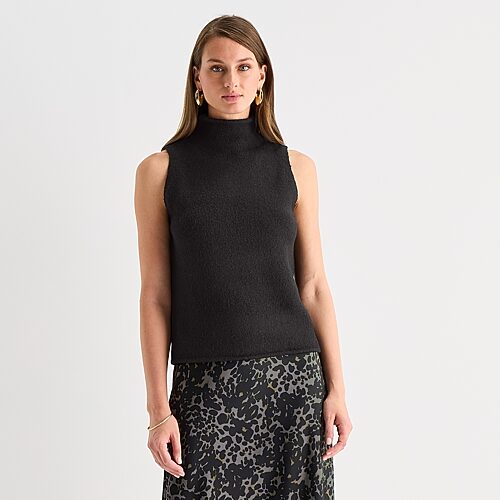 Click here for Worthington Womens Funnel Neck Sleeveless Pullover... prices