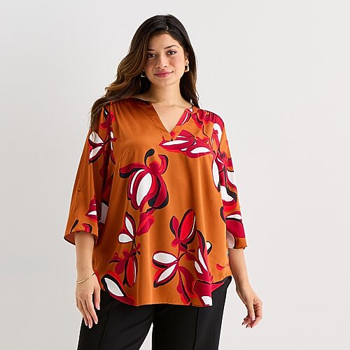 Click here for Worthington Womens Plus Split Crew Neck Long Sleev... prices