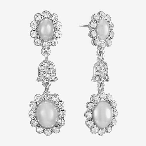 Click here for Monet Jewelry Timeless Silver Tone Halo Womens Gla... prices