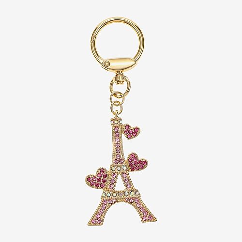 Click here for Monet Jewelry Gold Tone Pink Eiffel Tower Heart Ba... prices