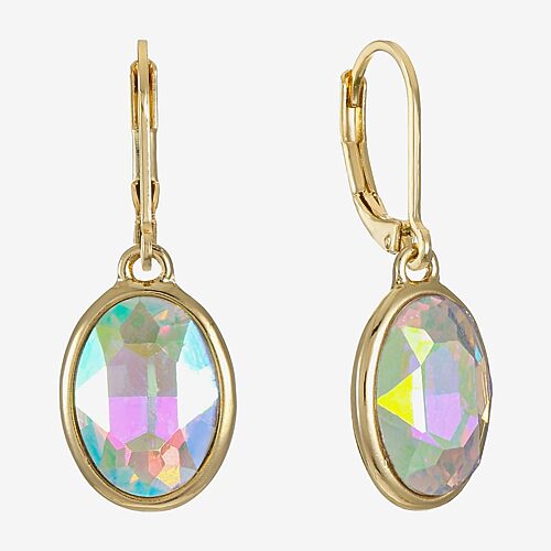 Click here for Monet Jewelry Womens Glass Oval Drop Earrings  One... prices