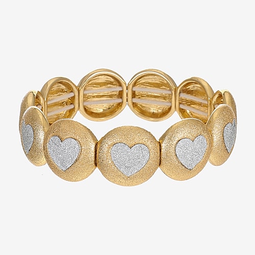 Click here for Monet Jewelry Womens Heart Stretch Bracelet  One S... prices