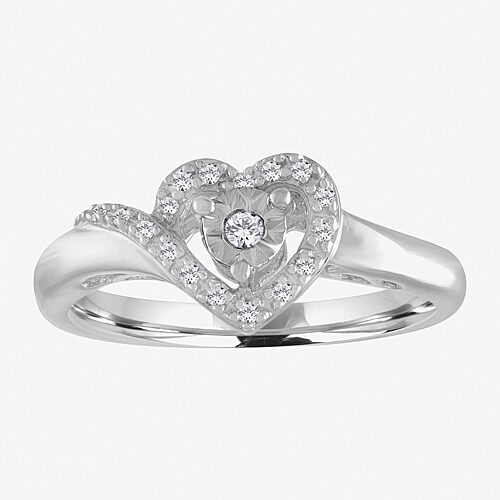 Click here for Promise My Love Heart Lab Grown Diamond (Si2-I1/G-... prices