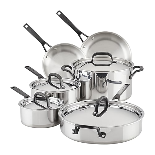 Click here for KitchenAid 5-Ply Clad Stainless Steel 10-pc. Cookw... prices