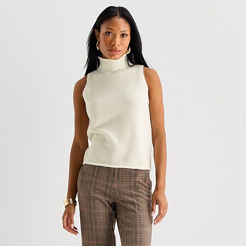 Click here for Worthington Womens Funnel Neck Sleeveless Pullover... prices