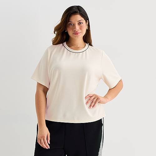 Click here for Stylus Womens Plus Crew Neck Short Sleeve T-Shirt... prices