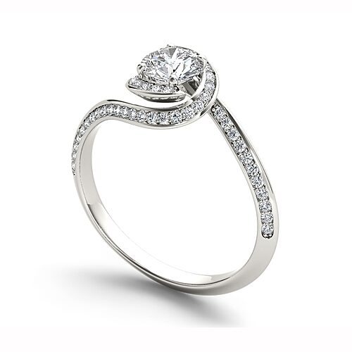 Click here for 1 CT.T.W. Natural Round Diamond 14K Gold Engagemen... prices