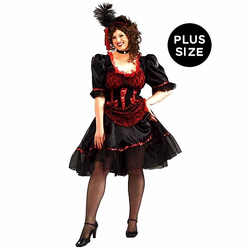 Click here for Womens Plus Salon Girl 4-pc. Costume  One Size Fit... prices