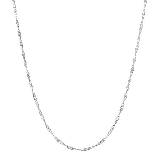 Click here for Unisex Adult Sterling Silver 20 Inch Singapore Cha... prices