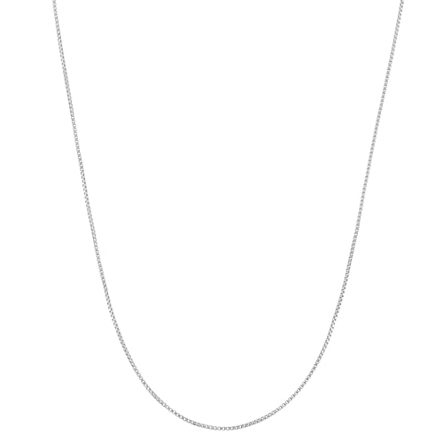Click here for Unisex Adult Sterling Silver 22 Inch Box Chain Nec... prices