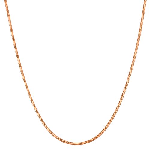 Click here for Unisex Adult 14K Gold Over Silver 22 Inch Snake Ch... prices