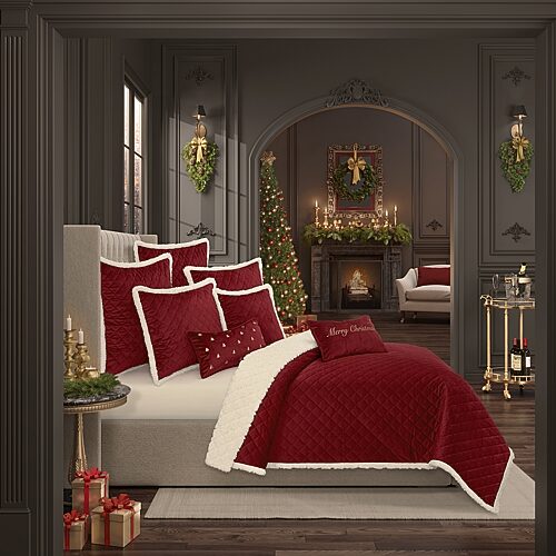 Click here for J. Queen New York Casey Sherpa Crimson 3pc. Quilt... prices