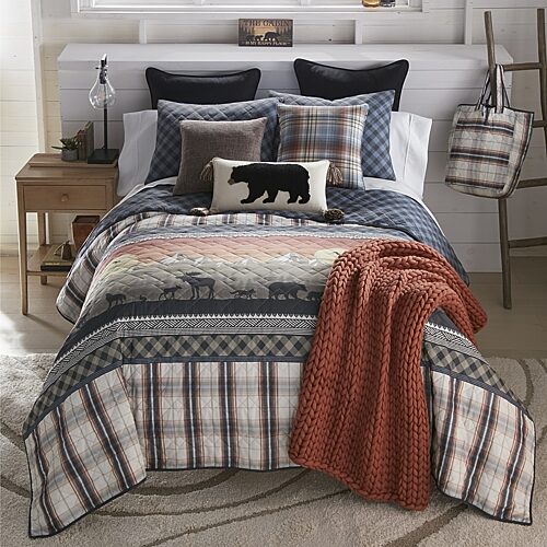 Your Lifestyle By Donna Sharp Morning Path Reversible Quilt Set  One Size  Blue