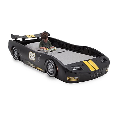 Click here for Turbo Race Car Kids Twin Bed in Black  One Size  B... prices