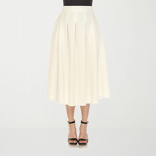 Click here for White Mark Womens High Rise Midi Flared Skirt  Lar... prices