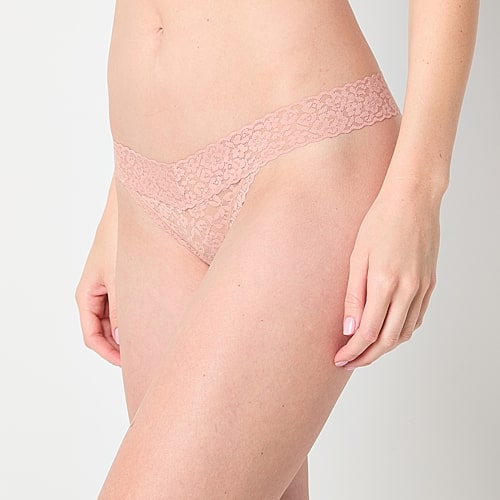 Click here for Ambrielle Everyday Lace Thong Panty  Small  Pink prices