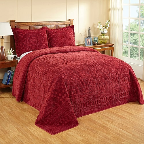 Click here for Better Trends Rio Bedspread  One Size  Red prices