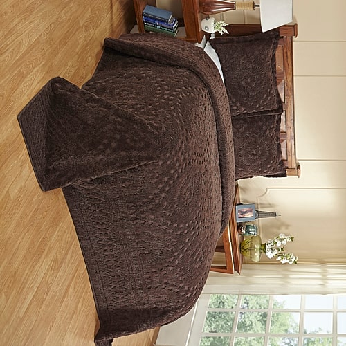 Click here for Better Trends Rio Bedspread  One Size  Brown prices