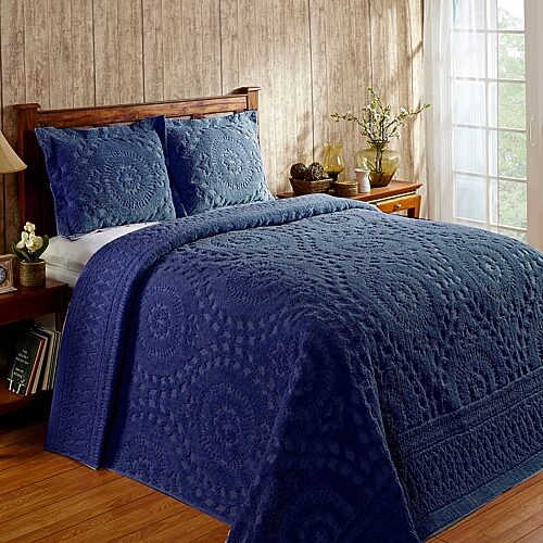Click here for Better Trends Rio Bedspread  One Size  Blue prices