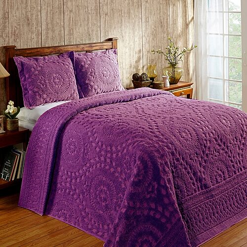 Click here for Better Trends Rio Bedspread  One Size  Purple prices
