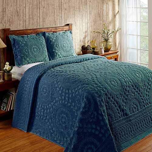 Click here for Better Trends Rio Bedspread  One Size  Blue prices