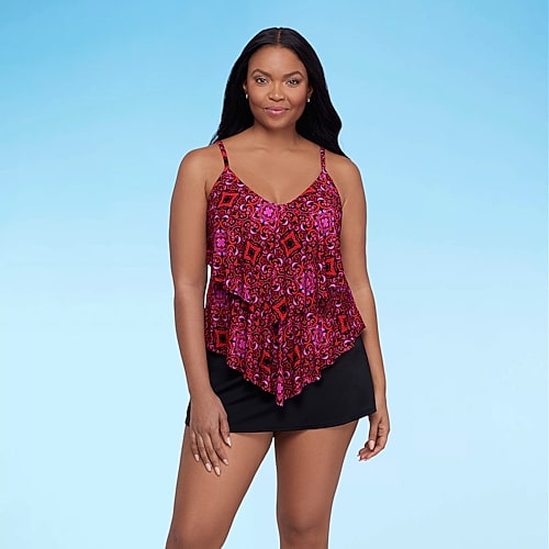 Click here for Trimshaper Womens Diamond Tankini Swimsuit Top  18... prices