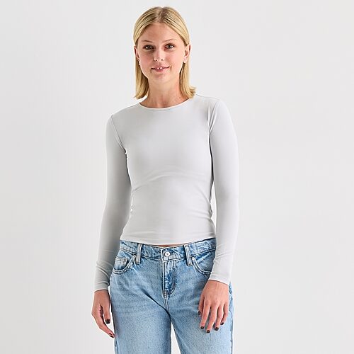 Click here for Arizona Womens Juniors Crew Neck Long Sleeve T-Shi... prices