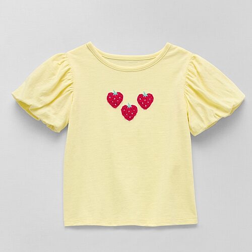 Click here for Okie Dokie Girls Crew Neck Puff Sleeve Graphic T-S... prices