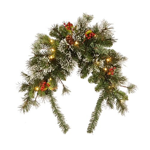 Click here for National Tree 36in. Wintry Pine(R) LED Mailbox Swa... prices