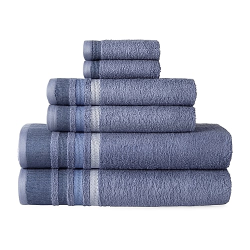 Click here for Home Expressions Solid & Stripe Bath Towel  One Si... prices