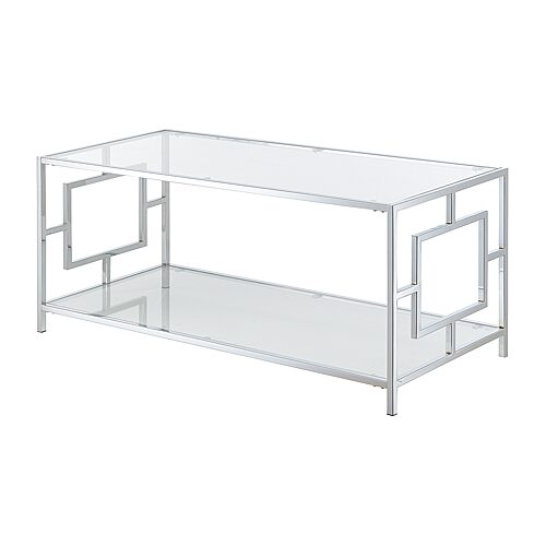 Convenience Concepts Metal Coffee Table  One Size  Silver