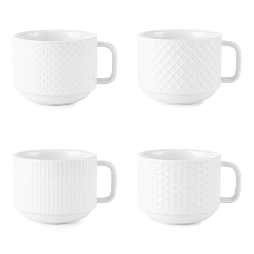 Home Expressions Porcelain 4-pc. Coffee Mug  One Size  White
