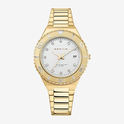 Click here for Bering Womens Gold Tone Stainless Steel Bracelet W... prices
