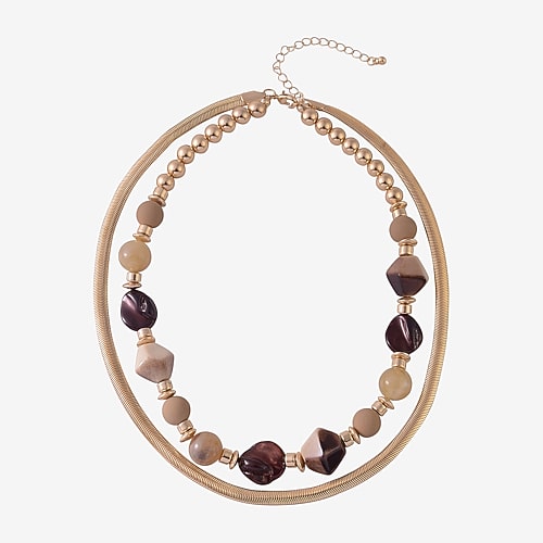 Mixit Gold Tone Womens 17 Inch Strand Necklace  One Size  Yellow